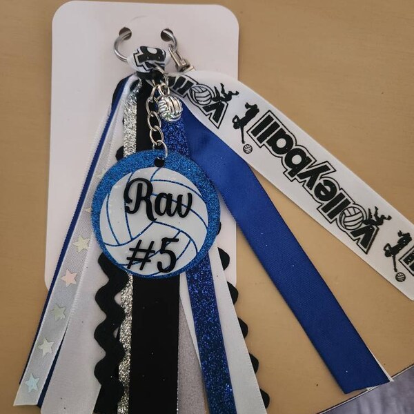 Custom Volleyball Bag Tag With or Without Ribbon. - Etsy