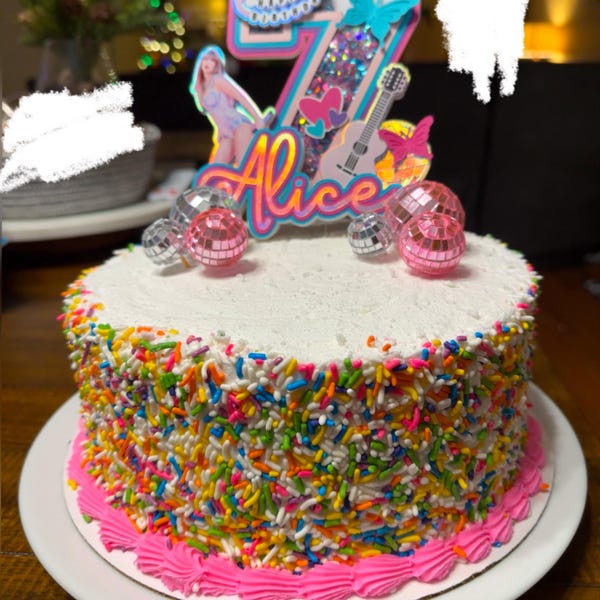 Summer Birthday Cake Topper Beach Party Decor Custom Name & Age ...