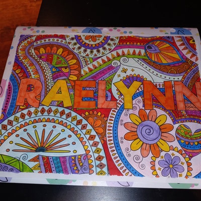 Personalized Mandala Name for Download, Printable Coloring Page Bold ...