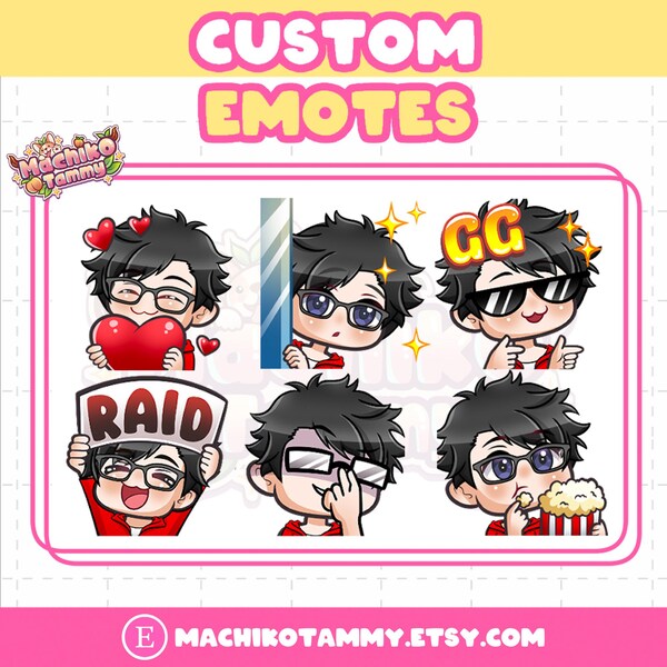 Custom Pngtuber Chibi, Pngtuber Model, Chibi Emotes, Discord Twitch ...