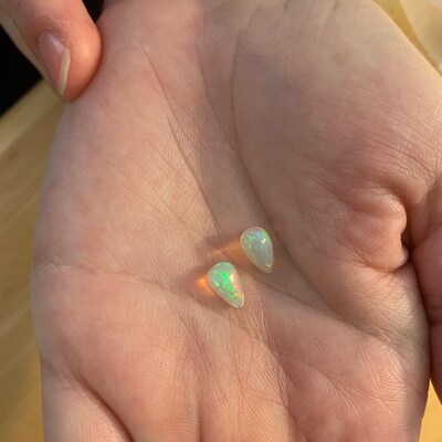 Natural 5 Carats Round Snow Opal Opal With Full Fire Round - Etsy