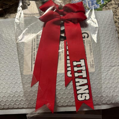 Custom College Cheer Bows Designed in Your Team Colors. Writing on ...