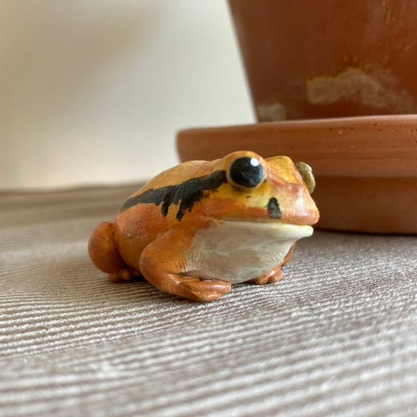 Handmade Polymer Clay Tomato Frog Figurine Gift | Hand-painted ...