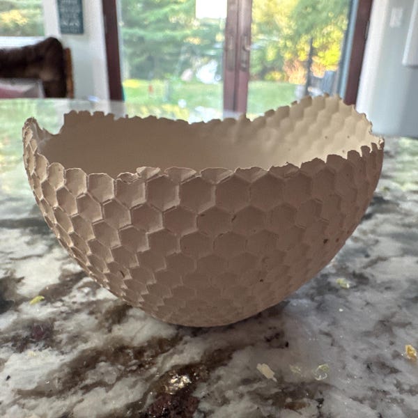 3.5" Honeycomb Hexagonal Beehive Stash Jar Mold Slip Casting Plaster ...