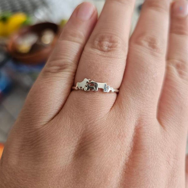 Paw Print Ring,sterling Silver Paw Print Ring,pawprint Ring,cat Dog ...