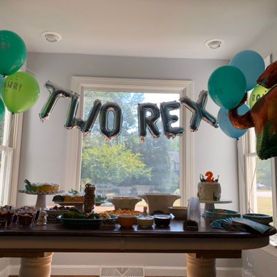 Two Rex Balloons 2 Rex Balloons Dinosaur Party T Rex Balloon Dinosaur ...