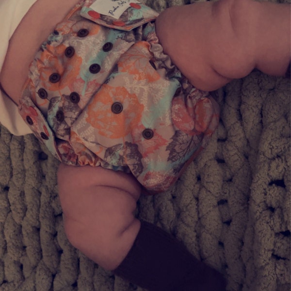 Newborn Organic Bamboo/hemp Winged Prefold Cloth Diaper Stretchy ...