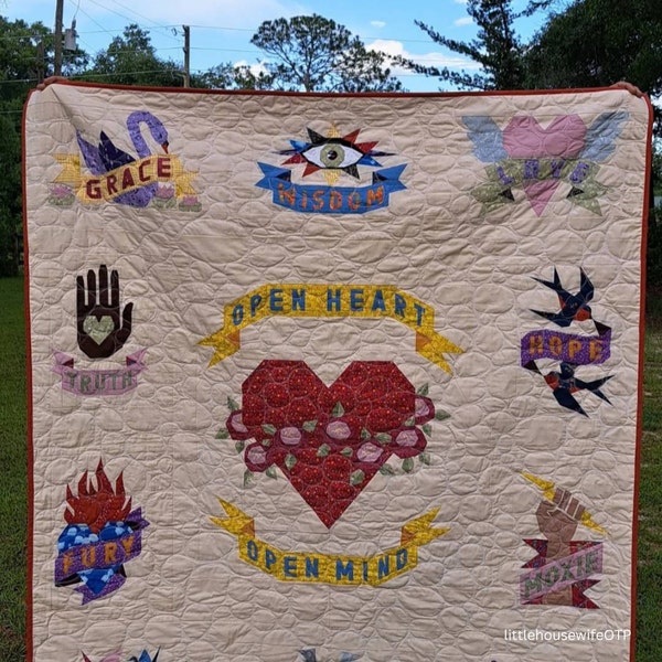 TATTOO QUILT Pdf COMBO - With Peace Sign Option - Etsy