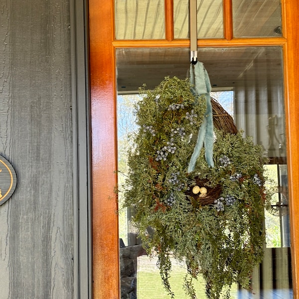 Elegant Cedar Wreath,winter Greenery Wreath,simple Christmas Wreath ...