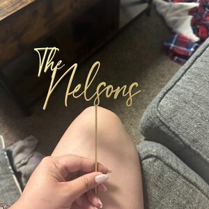 Personalized Wedding Cake Topper / Script Cake Toppers for Wedding ...