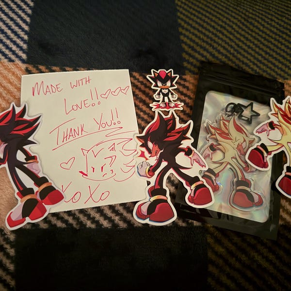 Shadow Hedgehog 3.5' Vinyl Sticker | Super Shadow - Etsy