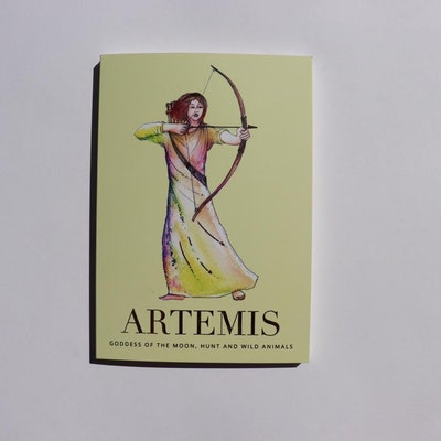 Greek Goddess Journal, Gold Foil Artemis Journal, A5 Greek Goddess ...