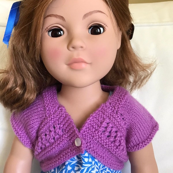 PDF Knitting Pattern SS2016-K15. Bella Bolero for Standard 18-inch ...