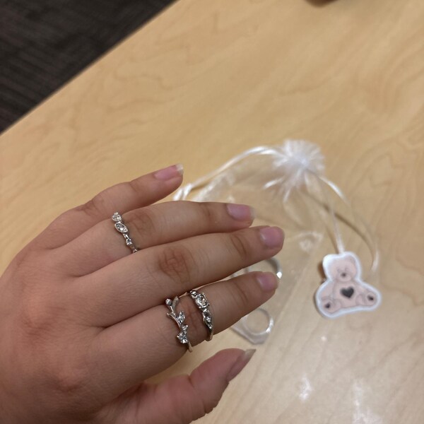 21pcs Stackable Rings Set | Multi Design Rings, Yin Yang, Black Rings ...