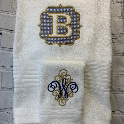 5 Inch Size Embossed Machine Embroidery Monogram Alphabet - Etsy