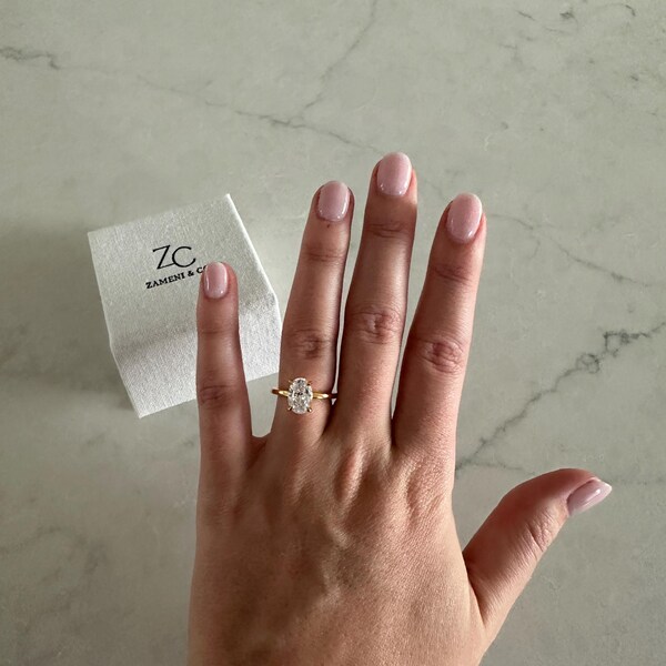 2CT Emerald Cut Cubic Zirconia Engagement Wedding Ring. 18k Yellow Gold Over Sterling Silver ...