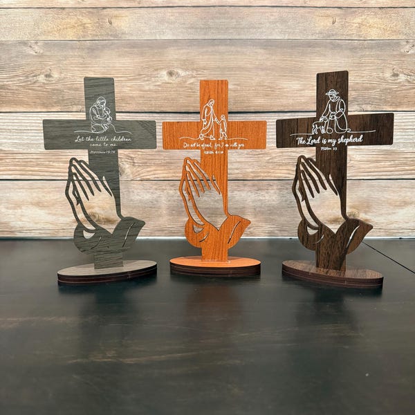 3 Christian Cross Laser Cut, Religious Laser Cut Files, Faith Ornament ...