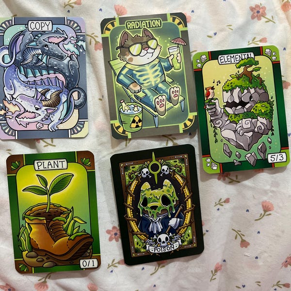 5 Swamp Cards // Illustrated Basic Lands for Magic the Gathering - Etsy