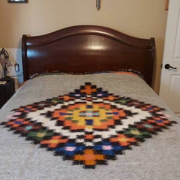 Hand Woven Blanket Vyshyvanka Hutsul Blanket Wool Blanket Made in ...