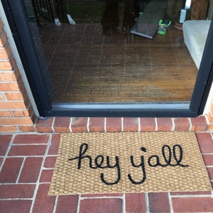 Hey Y'all Welcome Mat Quirky and Adorable Doormats for - Etsy
