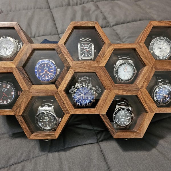 Personalized Epoxy Rosewood Resin Watch Box for Men, Best Gift for Dad ...