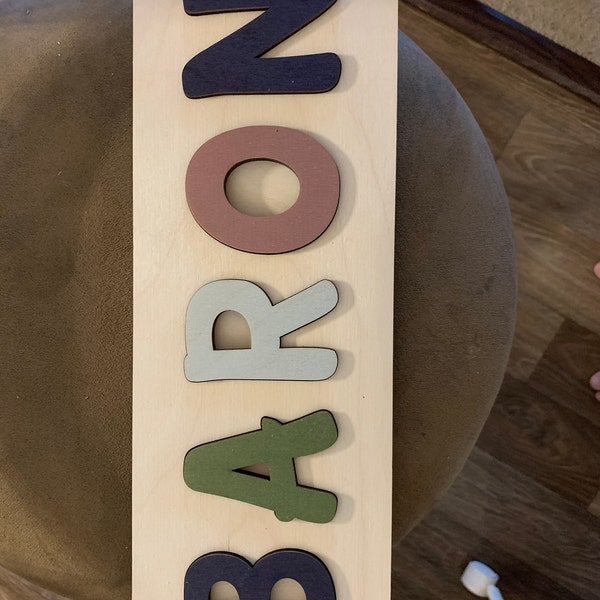 WOODEN NAME PUZZLE - 010101 - Personalized Name Puzzle - Full Color ...