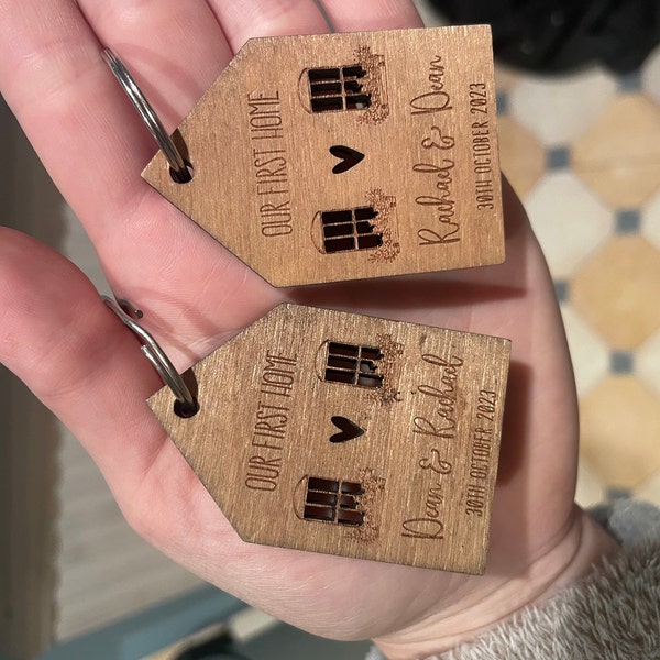 First Home Keyring, First Home, House Keyring, Housewarming Gift ...