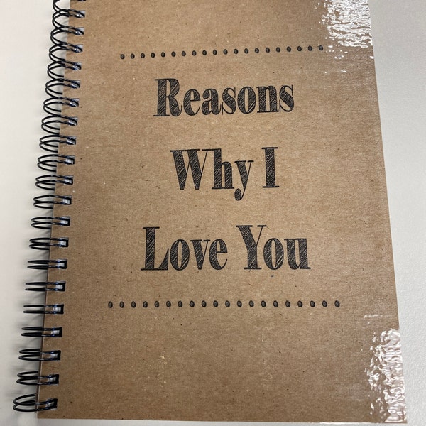Reasons Why I Love You Journal Love Notes Notebook for Couples ...