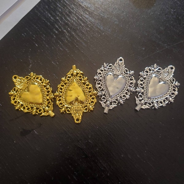 Gold Leaf Charms Package of 3 Charms or Pendants for Jewelry Making - Etsy