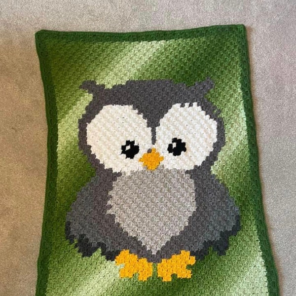 INSTANT DOWNLOAD - Owl - Crochet Graph - Crochet Pattern - Woodland ...