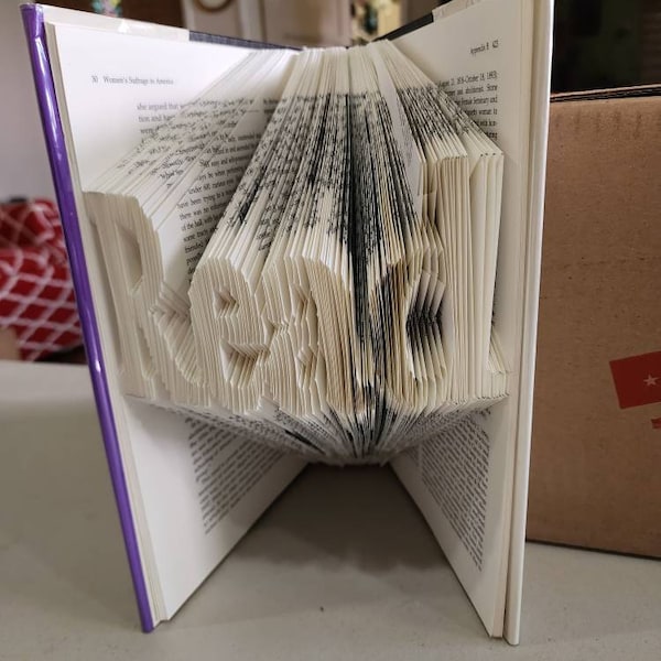 READ Book Folding Pattern — 195 Folds (390 Numbered Pages). PDF Digital ...