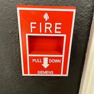 Personalized Name Option Life Size Realistic Fire Alarm Pull Light ...