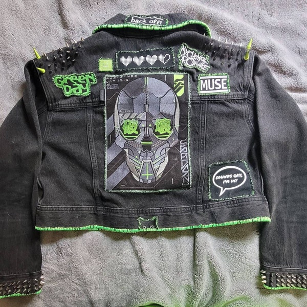 Skull Patches, Back Patch, Cyberpunk Patch, Cyberpunk Cosplay, Battle ...