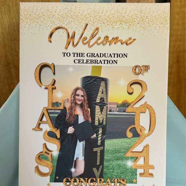 Class of 2024 Graduation Party Welcome Poster , Custom Photo Grad Party ...