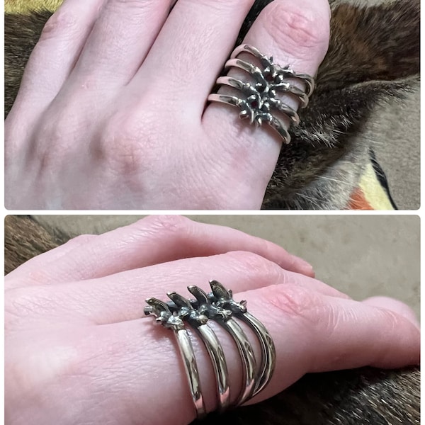 Anatomical Rib Cage Ring | Sterling Silver 925 | Made in Italy | FEEL ...