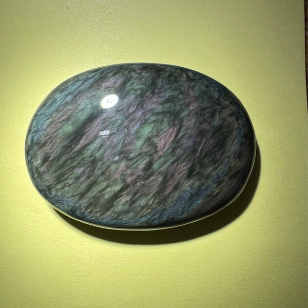 Velvet Obsidian Palmstone / Large Tumbled Stone / Manto Huichol ...