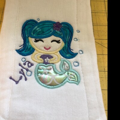 Colorful Mermaid Applique Machine Embroidery Design File 4x4 - Etsy