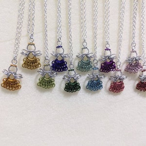 Guardian Angel Chain Mail Necklace/earrings - Etsy