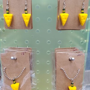 Cheese Wedge Stud Earrings V2 Cheesehead Jewelry Green Bay | Etsy