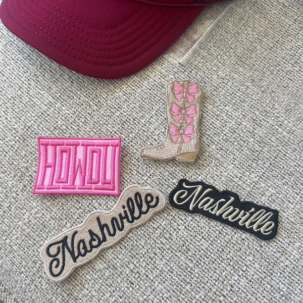 Nashville Themed Embroidered Patches - Etsy