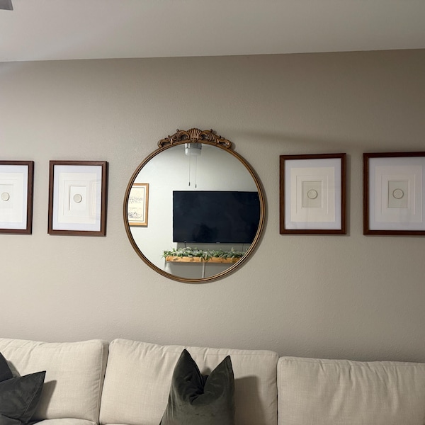 Framed Biblical Intaglio Art, Gold Leaf Frame, White Linen Mat ...