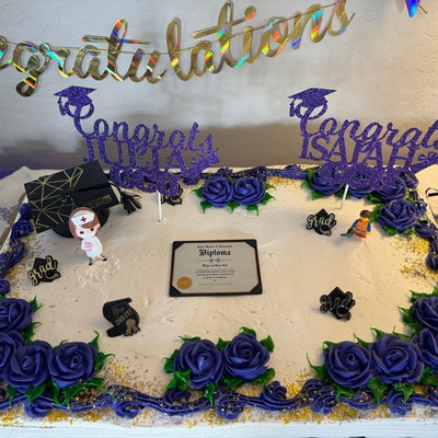 Graduation Centerpiece Stick 5 Piece Set, With Custom Logo and Name ...