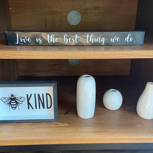 Home Farmhouse Small Tabletop Signs, Custom Wood Signs, Stained Wood ...