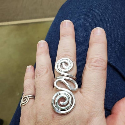 Gold Ring, Silver Ring, Copper Ring, Wire Ring, Statement Ring, Large ...