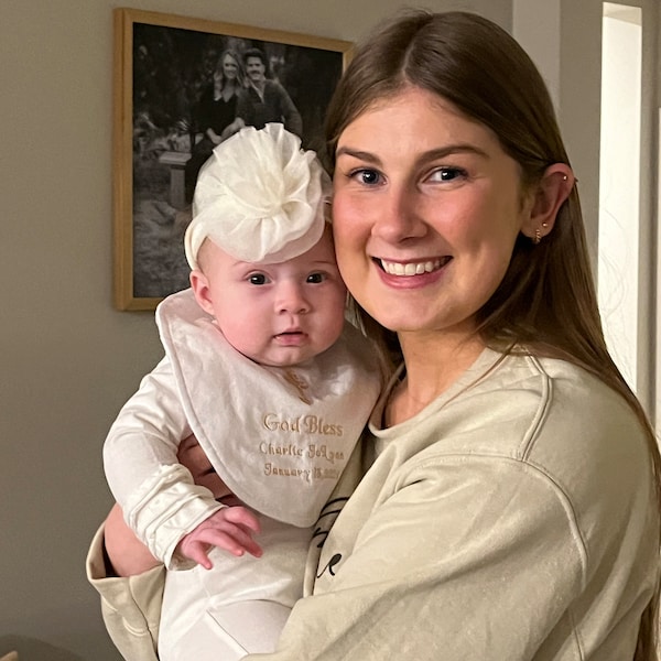 Custom Baptism Bundle - Bib, Stole, Towel and Shoes - Dedication, New ...