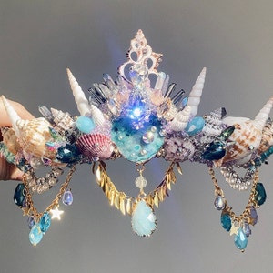 The Princess of the Ocean Crown Mermaid Crown Shell Crown Crystal Crown ...