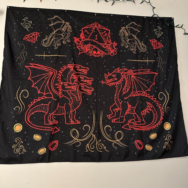 Map of Witchlight Carnival Indoor Wall Tapestry | Colored RPG Dungeons ...