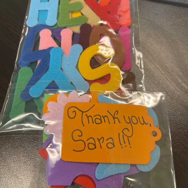 Stick on Letters, Adhesive Backed Felt Letters, Peel and Stick Die Cut ...