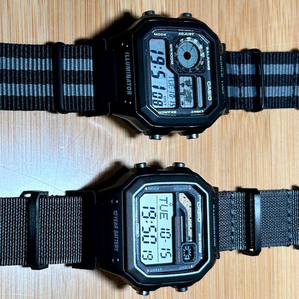 Dual Watch Mounting Kit for Casio A100 or F100, 3D Printed With ...