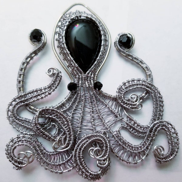 Wire Wrapped Octopus Pendant Tutorial, Kraken Necklace Tutorial, Wire ...